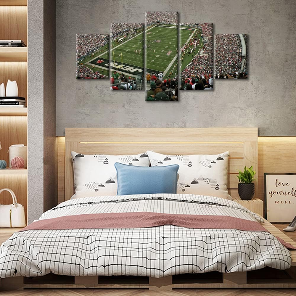 NFL Football Team New York Jets MetLife Stadium 5 Piece Canvas Wall Ar ...