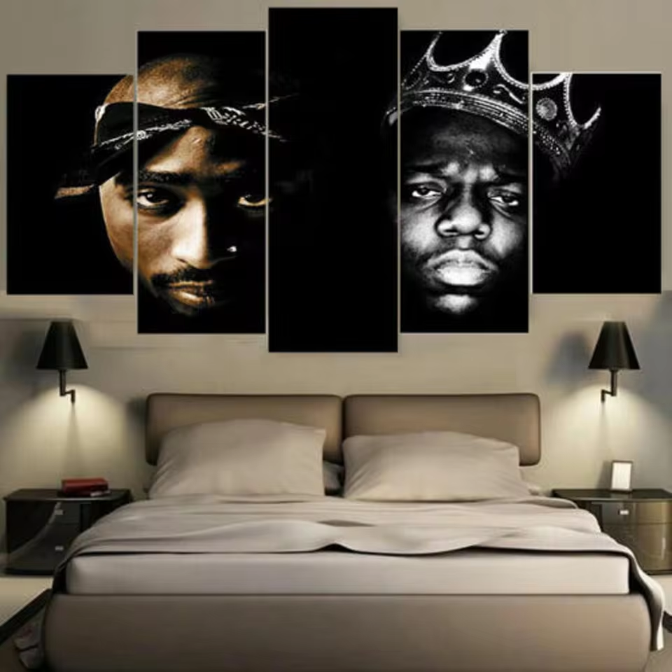 Tupac Shakur 2Pac & Notorious BIG Biggie Gangster Rap Hip Hop Rapper M ...