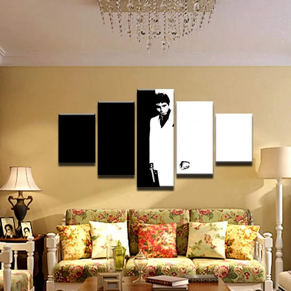 Scarface Movie Al Pacino Tony Montana 5 Piece Canvas Wall Art Painting ...