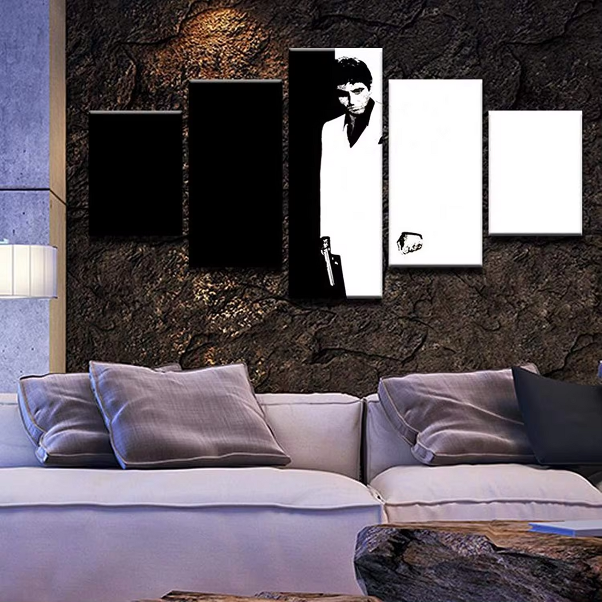 Scarface Movie Al Pacino Tony Montana 5 Piece Canvas Wall Art Painting ...