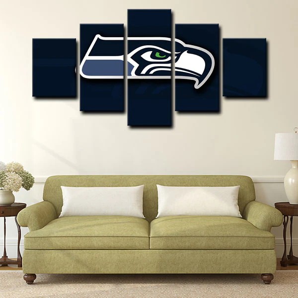 Seattle Seahawks Logo NFL Football Sports Team 5 Piece Canvas Wall Art ...