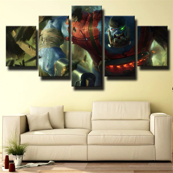 The Undead Juggernaut Sion Champion League of Legends 5 Piece Canvas W ...