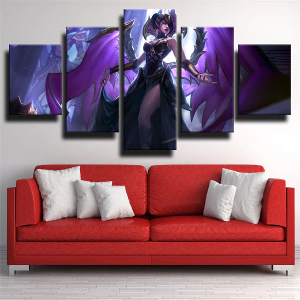 Morgana Mage Purple League of Legends Champion 5 Piece Canvas Wall Art ...