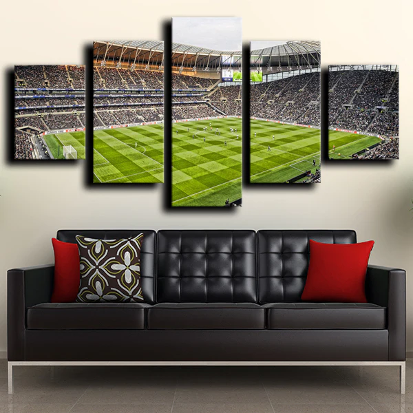 Premier League Team Tottenham Hotspur Stadium 5 Piece Canvas Wall Art ...