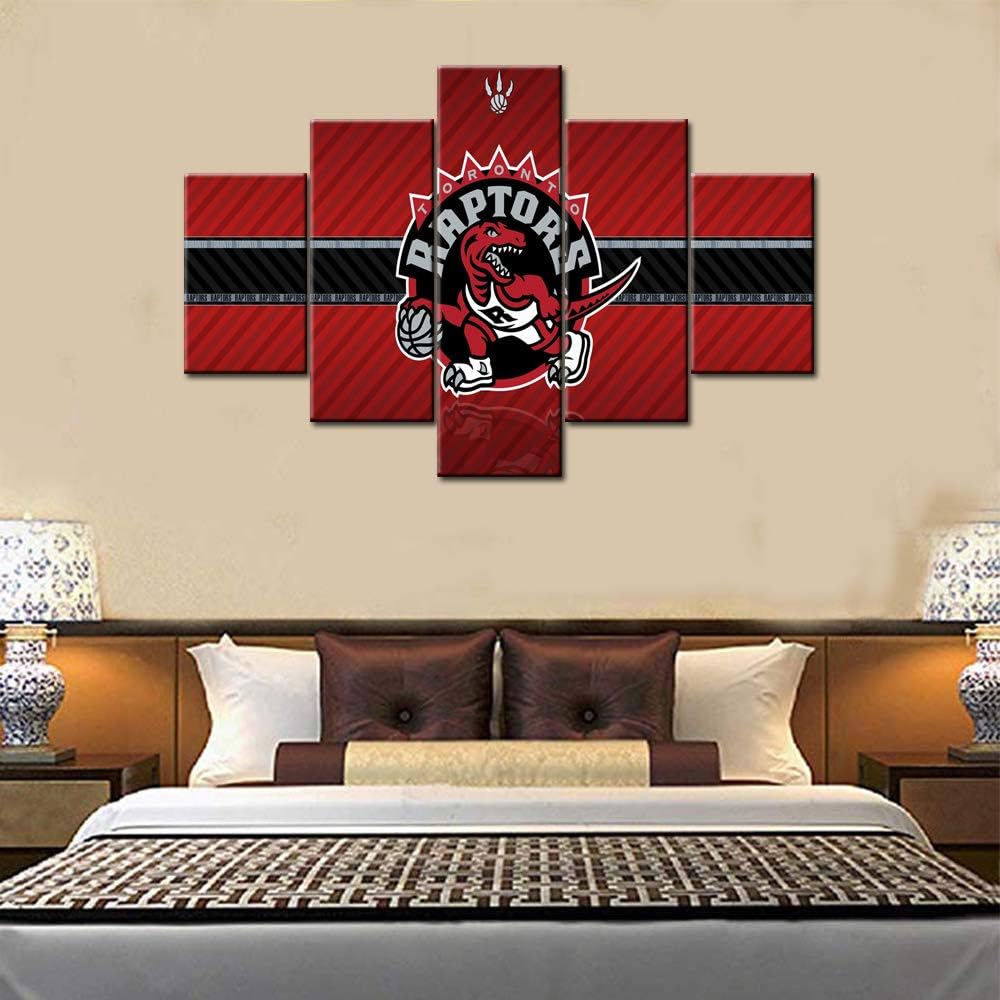 Toronto Raptors Retro Logo NBA Basketball Team 5 Piece Canvas Wall Art ...