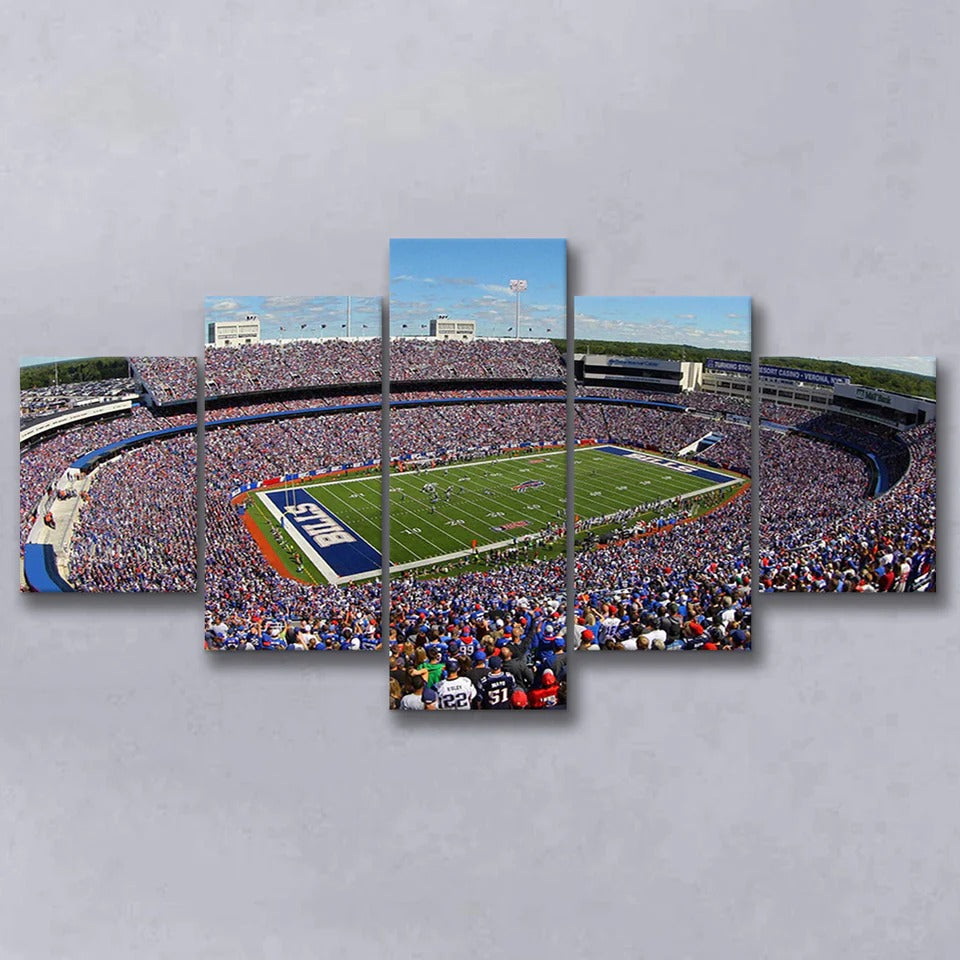 Buffalo Bills Highmark Stadium NFL Football 5 Piece Canvas Wall Art Pa ...