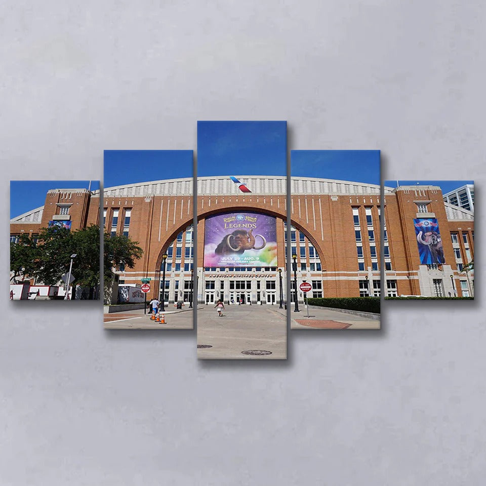 Dallas Mavericks Stadium American Airlines Center 5 Piece Canvas Wall ...