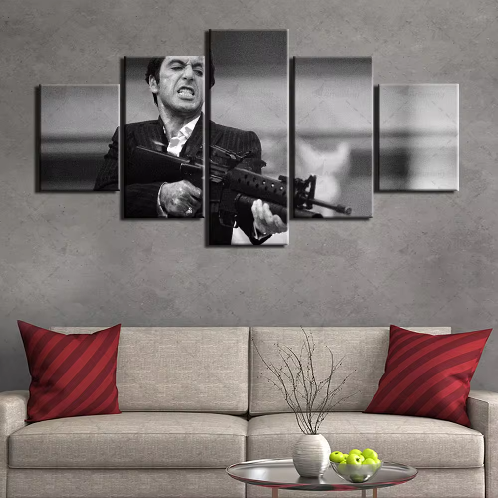 Scarface Movie Scene Tony Montana Al Pacino 5 Piece Canvas Wall Art Pa ...