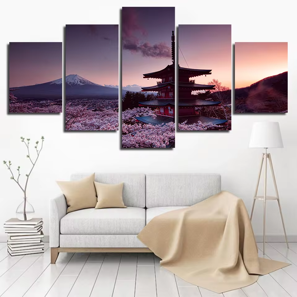 Japanese Chureito Pagoda Sunrise & Mount Fuji Japan Temple Sunset 5 Pi ...