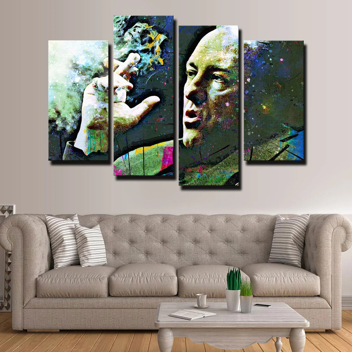 The Sopranos Tony Soprano James Gandolfini 4 Piece Canvas Wall Art Pai ...