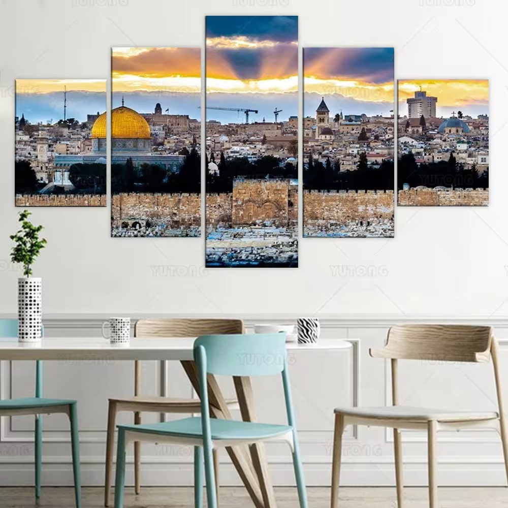 Al Aqsa Jerusalem Palestinian Israel Mosque Temple Mount Skyline 5 Pie ...