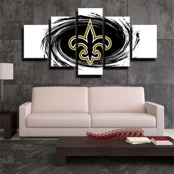 New Orleans Saints NFL American Football Team Logo 5 Piece Canvas Wall ...