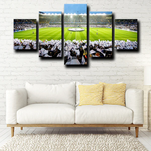 Tottenham Hotspur FC Team Stadium Field Green 5 Piece Canvas Wall Art ...