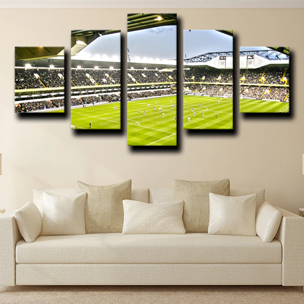 Tottenham Hotspur FC Premier League Team Stadium 5 Piece Canvas Wall A ...
