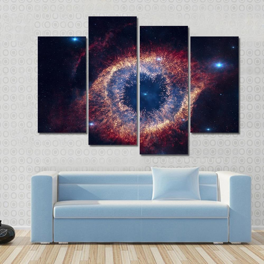 Eye Of God Helix Nebula Outer Space 4 Piece Canvas Wall Art Painting W ...
