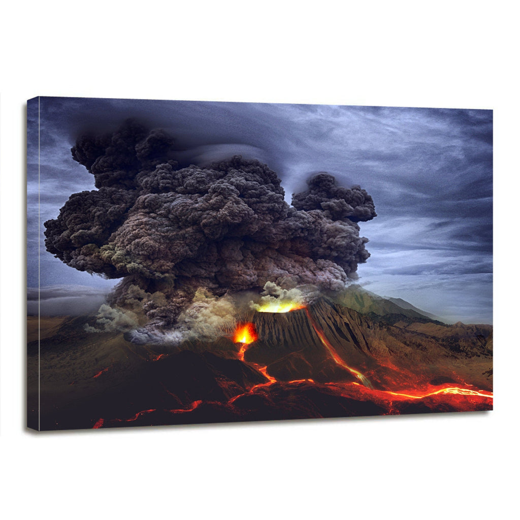 Volcano Eruption Canvas Wall Art Photography Images Pictures Of Volcan ...