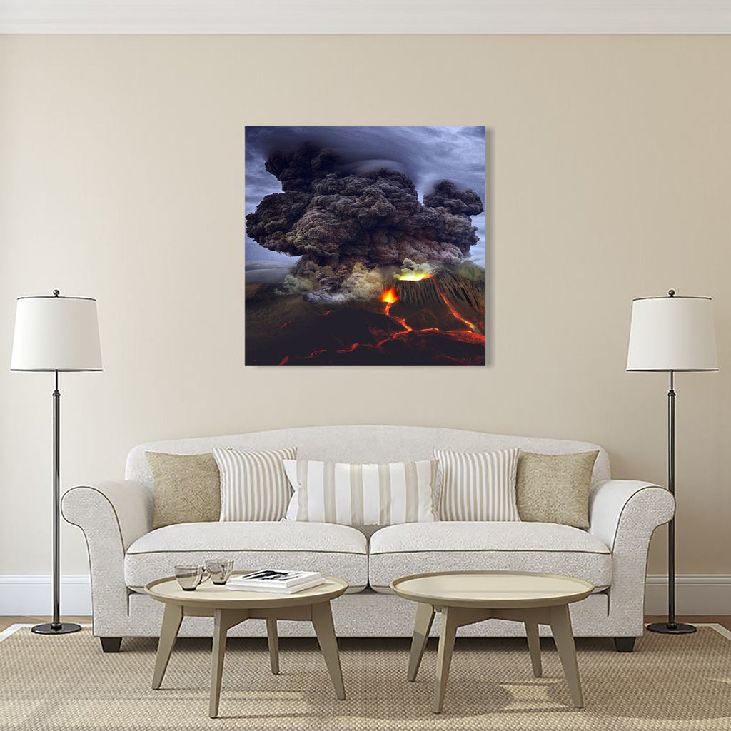 Volcano Eruption Canvas Wall Art Photography Images Pictures Of Volcan ...