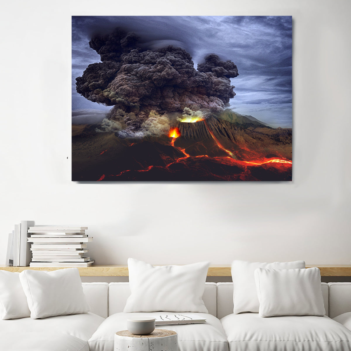 Volcano Eruption Canvas Wall Art Photography Images Pictures Of Volcan ...