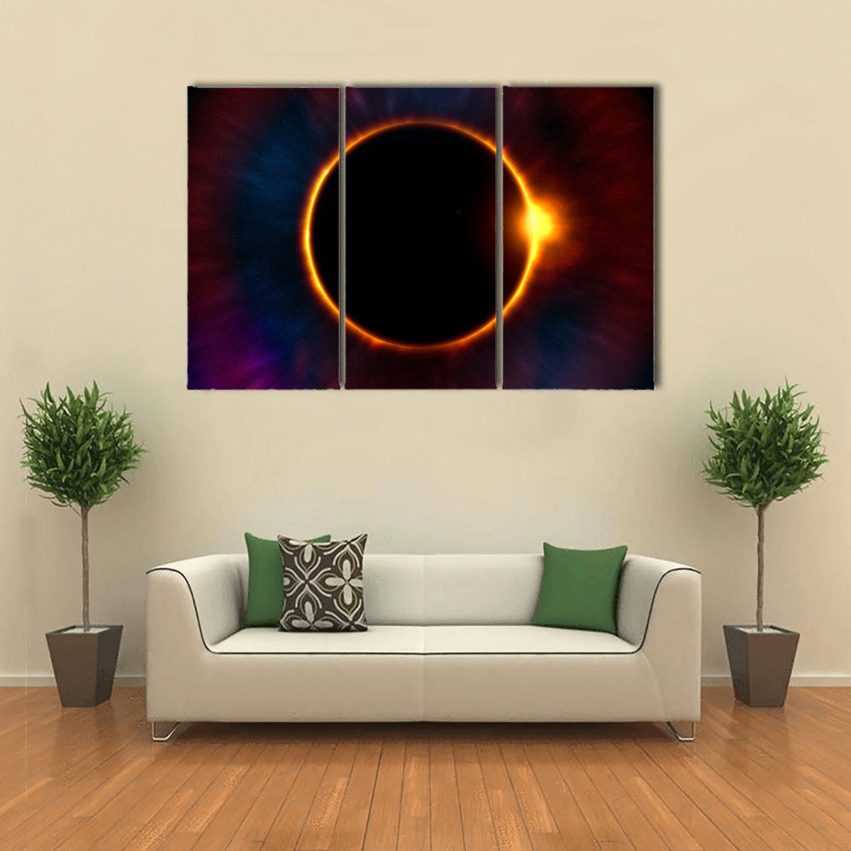 Eclipse 3 Piece Canvas Wall Art Image Pictures Of Eclipses Wallpaper M ...