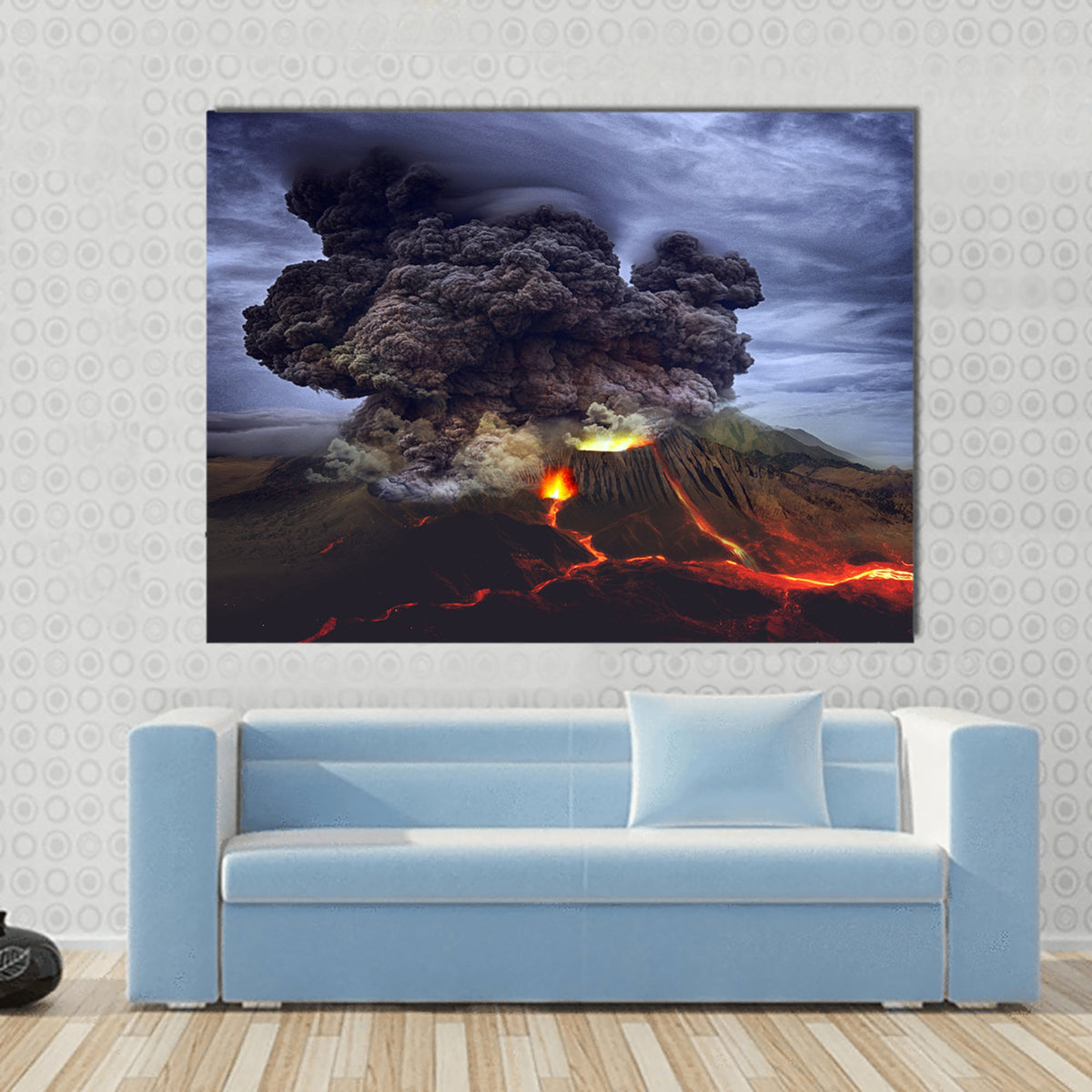 Volcano Eruption Canvas Wall Art Photography Images Pictures Of Volcan ...