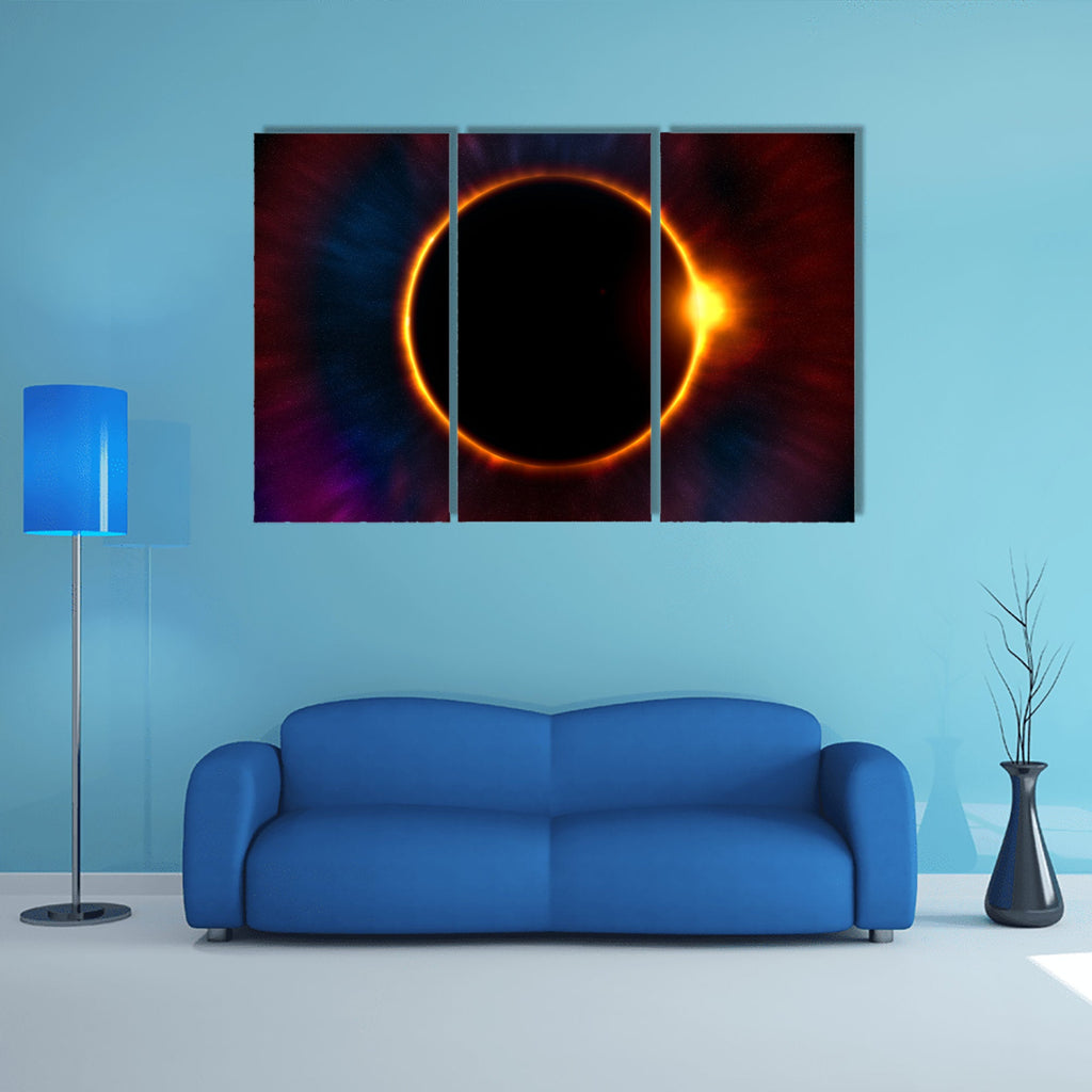 Eclipse 3 Piece Canvas Wall Art Image Pictures Of Eclipses Wallpaper M ...