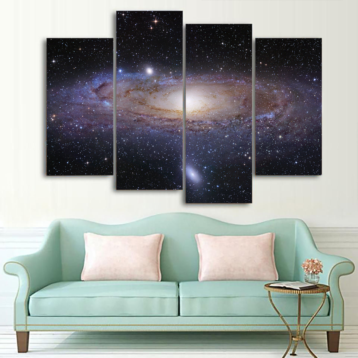 Andromeda Galaxy Stars 1, 2, 3, 4 & 5 Piece Space Canvas Wall Art Deco ...