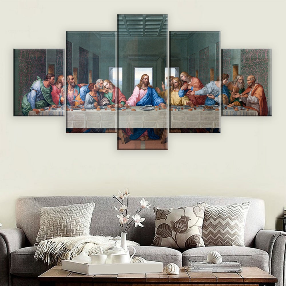 The Last Supper By Leonardo Da Vinci Christian Jesus Christ & Apostles ...